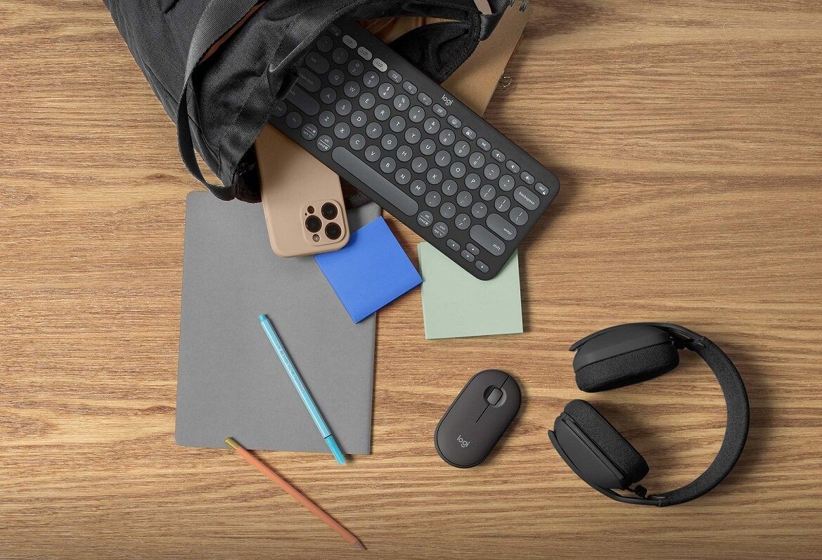 Zestaw klawiatura + mysz Logitech MK380 Pebble 2 Combo Mac Grafitowy ...