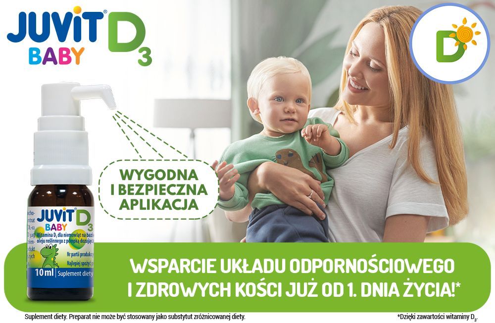Juvit Baby D3 krople doustne 10ml - Opinie i ceny na Ceneo.pl