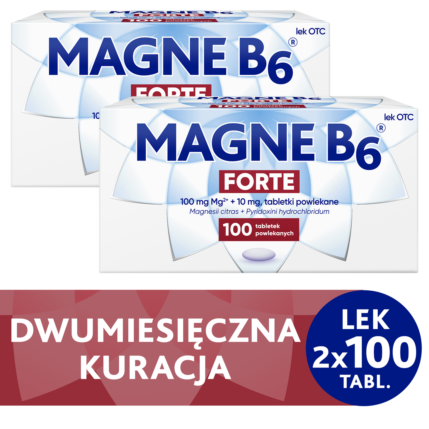 Zestaw MAGNE B6 FORTE, 2x 100 tabletek - Opinie i ceny na Ceneo.pl