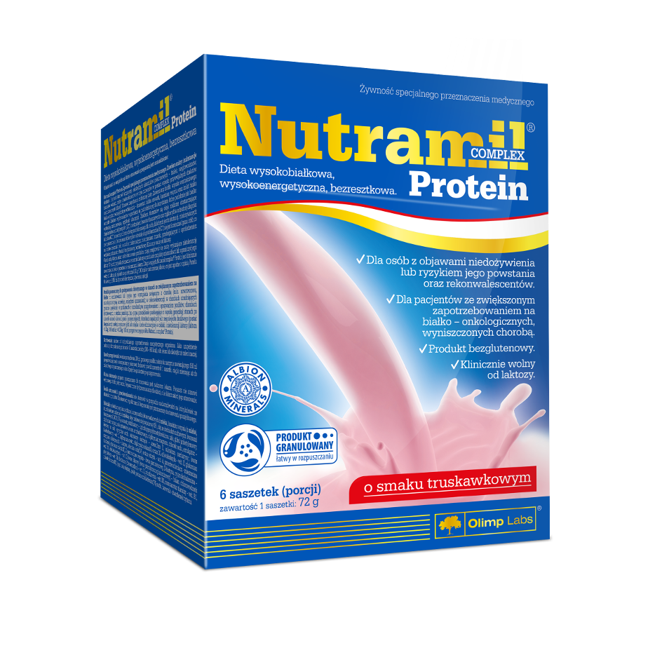 Olimp Nutramil Complex Protein 6 sasz. truskawkowy - Opinie i ceny na ...