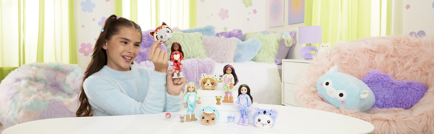 Lalka Barbie Cutie Reveal Chelsea Miś-Delfin Seria Kostiumy Zwierzaczki ...