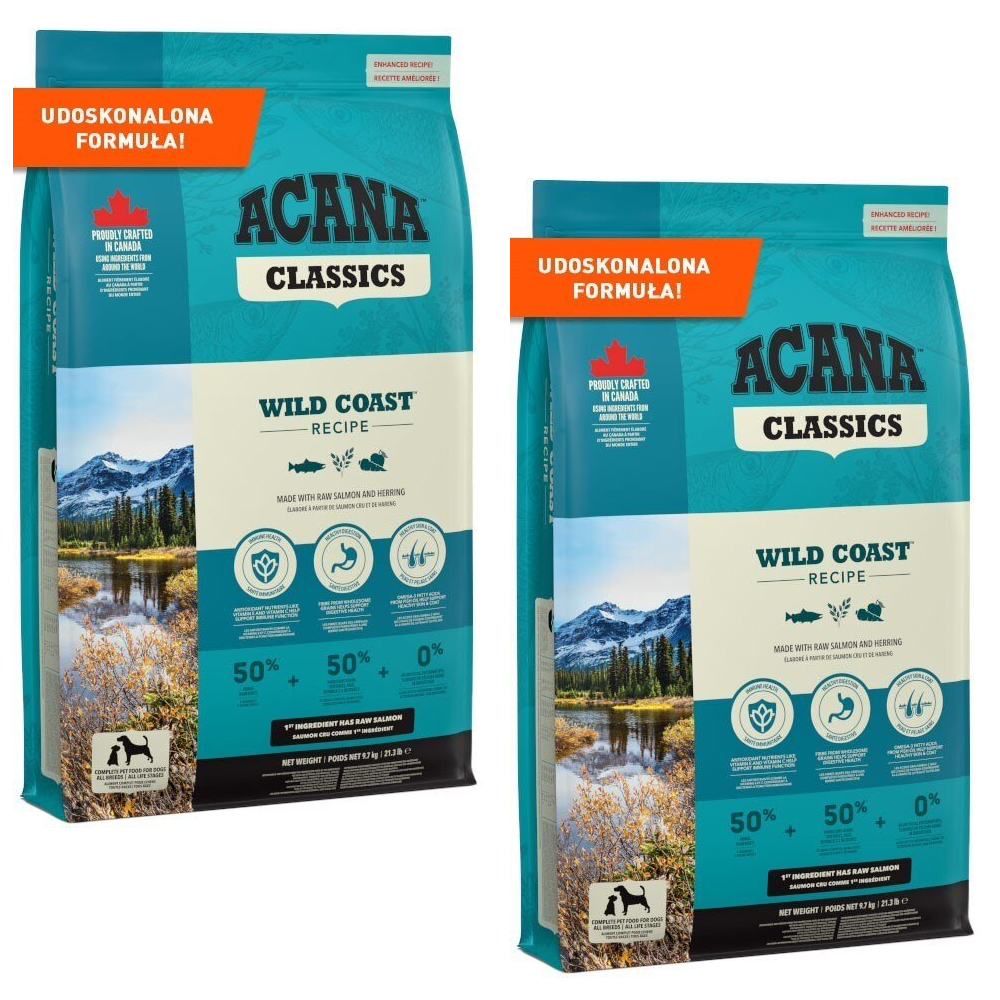 Karma Acana Classics Wild Coast Sucha Karma Dla Psa 2X9,7Kg - Ceny i opinie - Ceneo.pl
