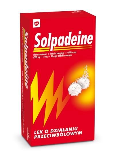 Leki przeciwbólowe Solpadeine (500 mg, 8 mg, 30 mg) 12 tabletek ...