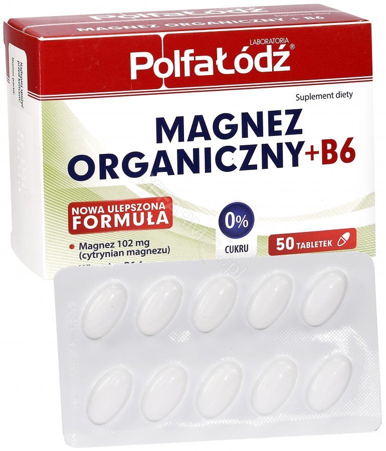 Tabletki Magnez organiczny + B6 50 szt. - Opinie i ceny na Ceneo.pl