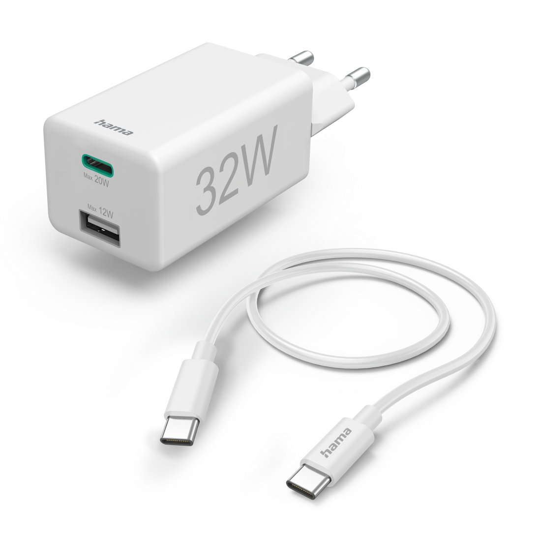 Ładowarka do telefonu Hama Mini 32W PD/QC USB-C USB-A + kabel biały (201692) - Opinie i ceny na ...