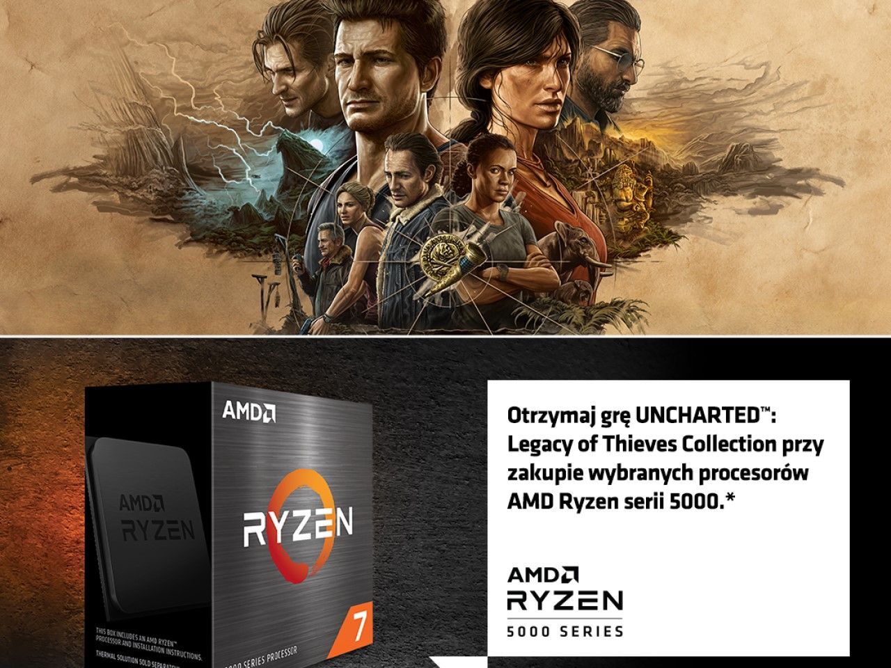 Kup procesor AMD Ryzen 5000, a możesz otrzymać Uncharted: Kolekcja ...