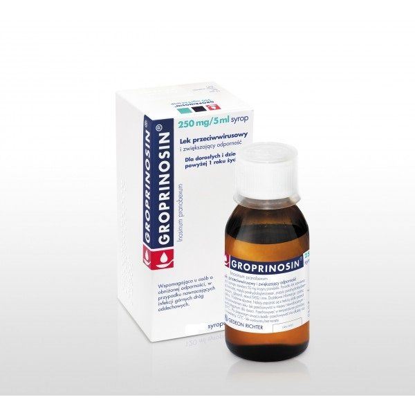 Groprinosin syrop 0,05 g/ml x 120ml - Opinie i ceny na Ceneo.pl