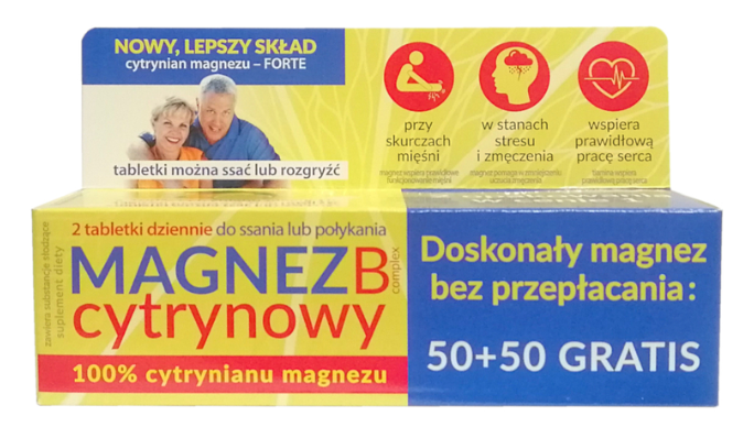 Magnez B6 400mg 50 + 50 tabletek - Opinie i ceny na Ceneo.pl
