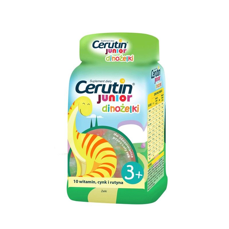 Cerutin JUNIOR DINOŻELKI żelki witaminy dla dzieci na odporność 240g ...