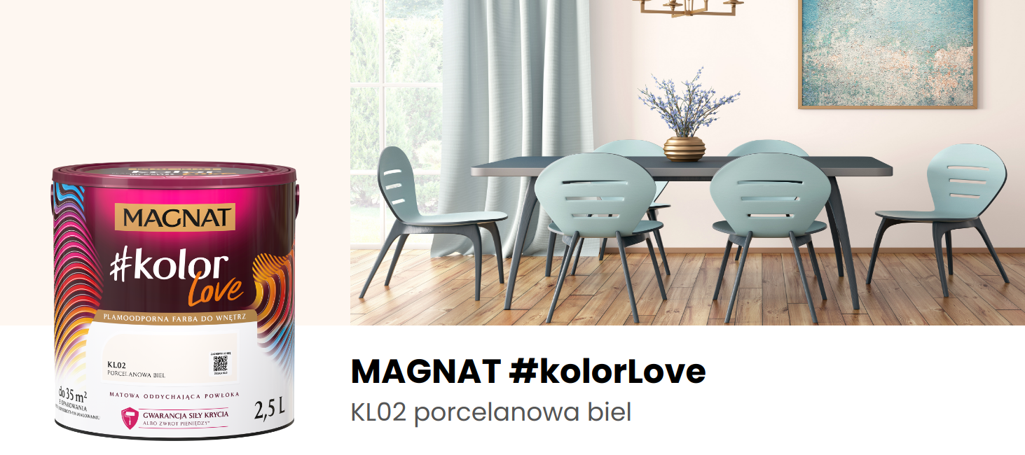 Farba Magnat #kolorLove KL02 Porcelanowa Biel 2,5L - Opinie i ceny na ...