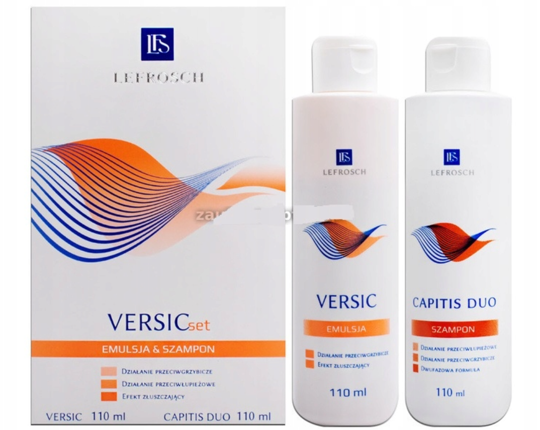 Versic Set Emulsja Przeciwgrzybiczo-Złuszczająca 100ml + Szampon 100ml ...