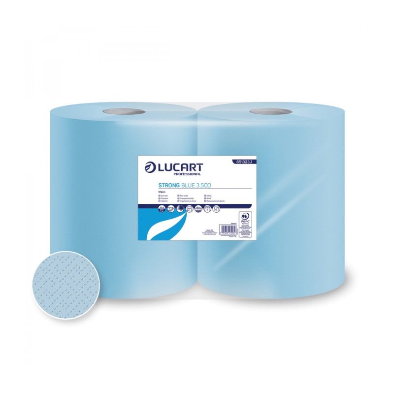 Lucart Strong Blue 3500 - Czyściwo w roli, 3 warstwy, 150 m, celuloza ...