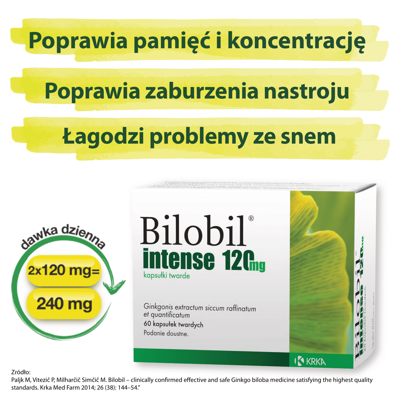 Lek na układ nerwowy Bilobil Intense 120mg, 60 kaps - Opinie i ceny na ...