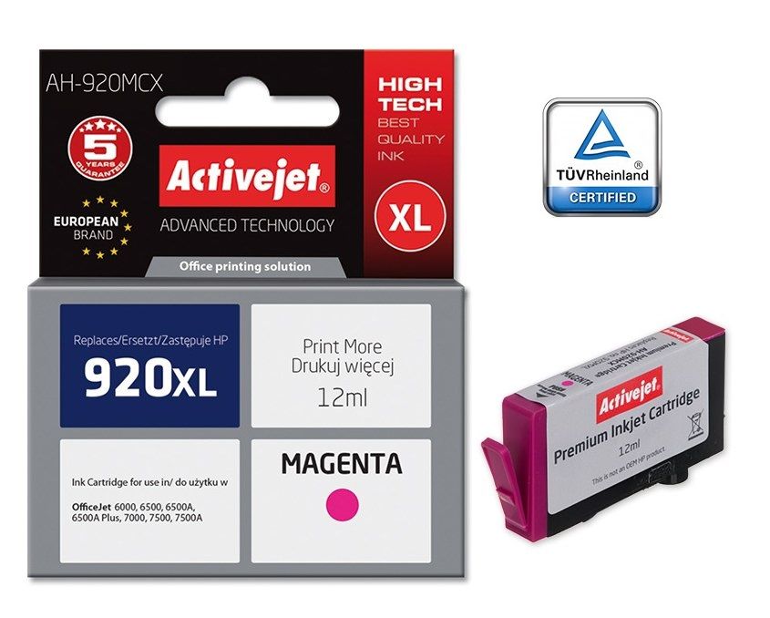 Tusz Activejet AH-920MCX Tusz do HP 920XL CD973AE czerwony do drukarki ...