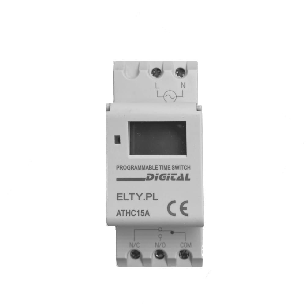 System domotyki Programator cyfrowy tygodniowy na szynę DIN 230V THC15A ...