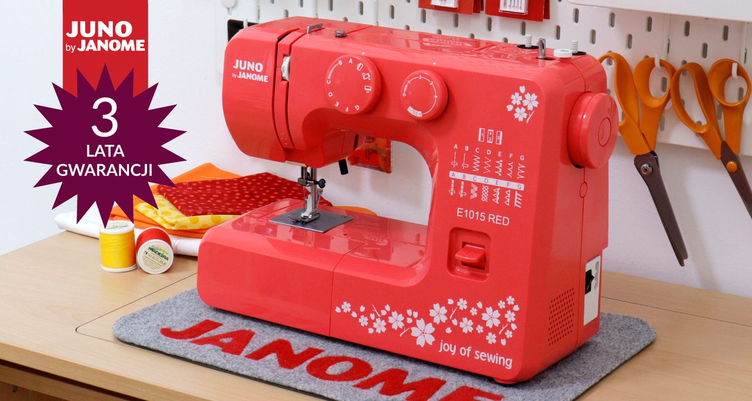 Maszyna do szycia Janome JUNO E1015 RED - Opinie i ceny na Ceneo.pl