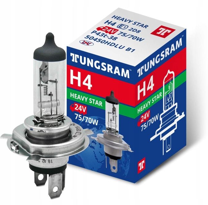 Żarowka samochodowa ŻARÓWKI TUNGSRAM H4 24V 75 - 70W DO CIĘŻARÓWKI ...