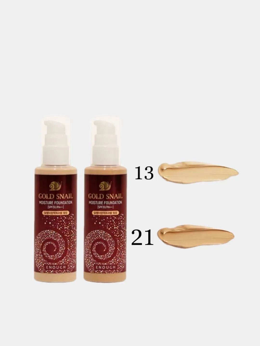 Enough - Gold Snail Moisture Foundation SPF30 PA++ #13 – Odmładzający ...