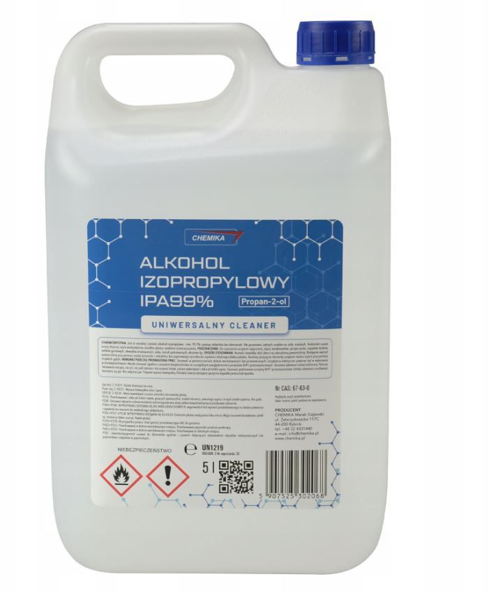 Chemika Alkohol Izopropylowy Ipa Cleaner 99% 5L W001567 - Opinie i ceny ...