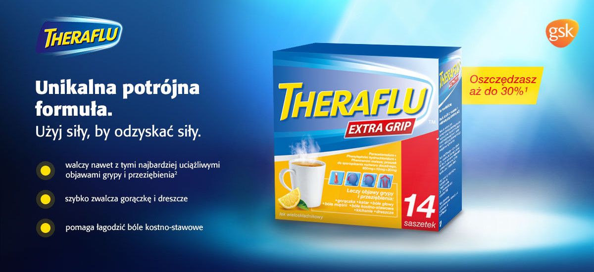 Theraflu Extra Grip 14 saszetek - Opinie i ceny na Ceneo.pl