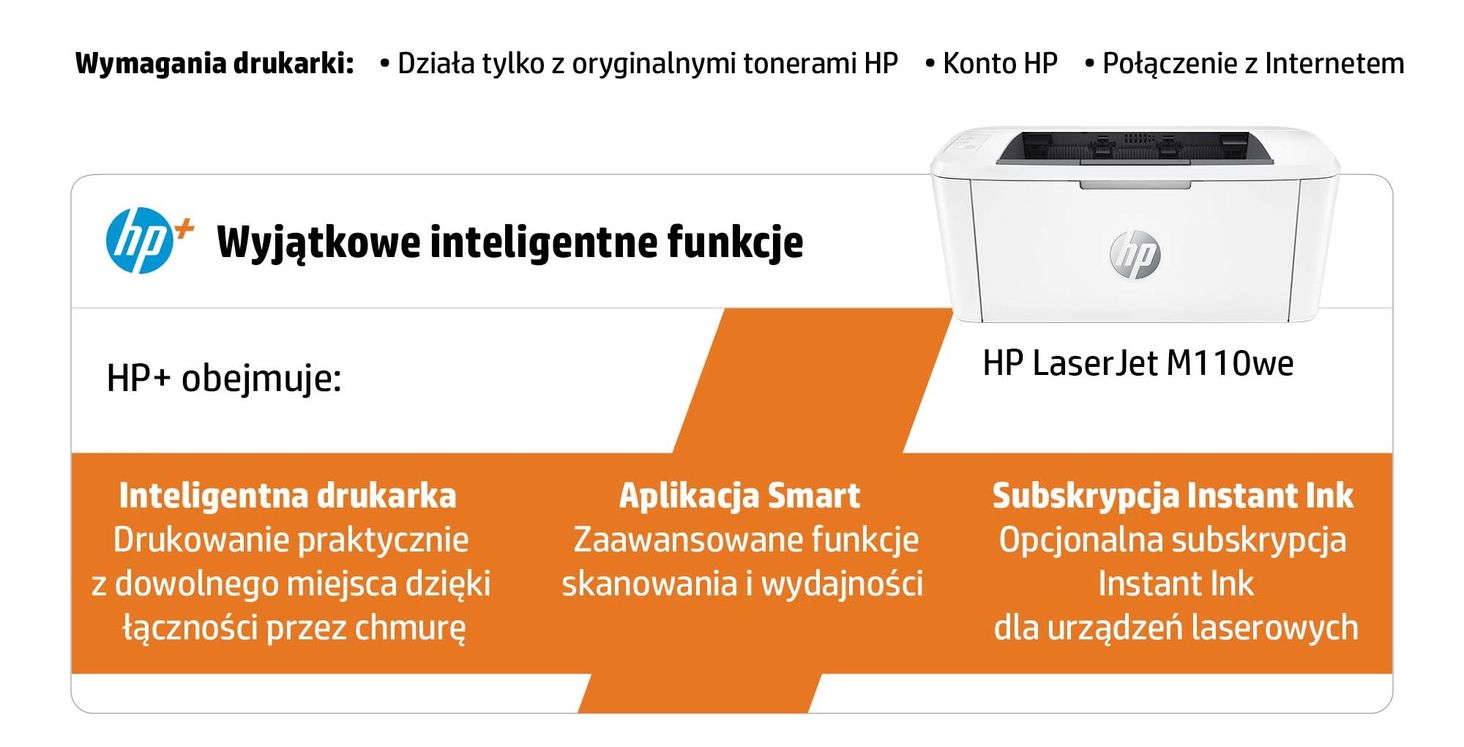 Drukarka laserowa HP LaserJet M110we (7MD66E) - Opinie i ceny na Ceneo.pl