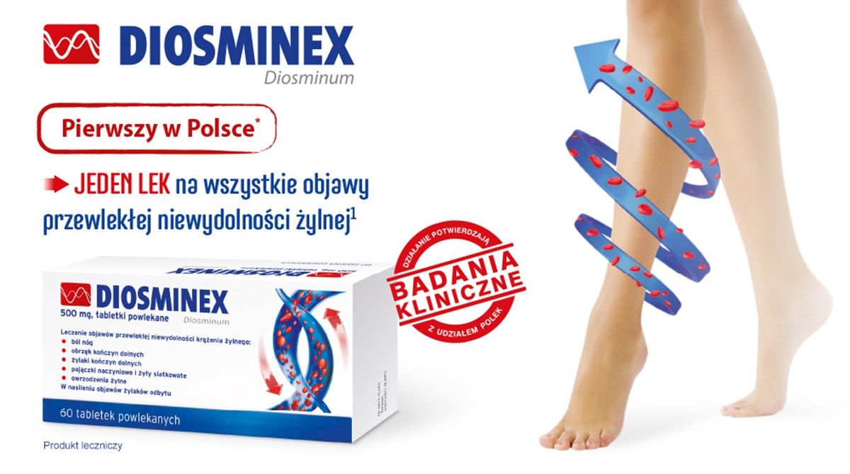 Diosminex 500mg 60 tabletek - Opinie i ceny na Ceneo.pl