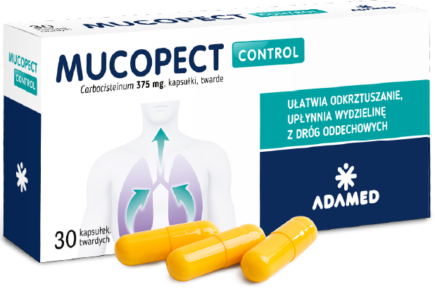 Mucopect Control 375 mg x 30 kaps - Opinie i ceny na Ceneo.pl