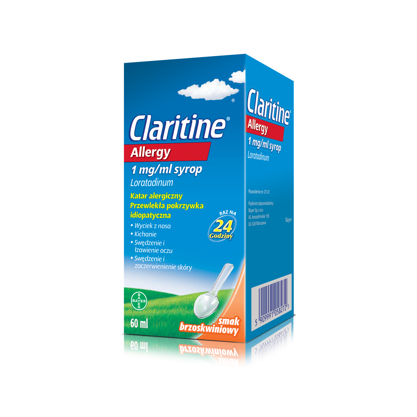 Lek na alergię CLARITINE ALLERGY SYROP 60ML - Opinie i ceny na Ceneo.pl