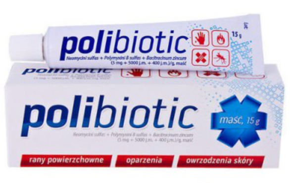 Polibiotic maść na rany powierzchniowe, oparzenia, owrzodzenia skóry ...