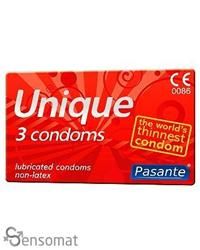 Pasante Unique bez lateksu, najcieńsza na świecie (3 szt) - Ceneo.pl