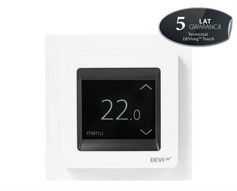 DEVI Elektroniczny termostat dotykowy DEVIreg Touch czarny (140F1069) - Opinie i ceny na Ceneo.pl