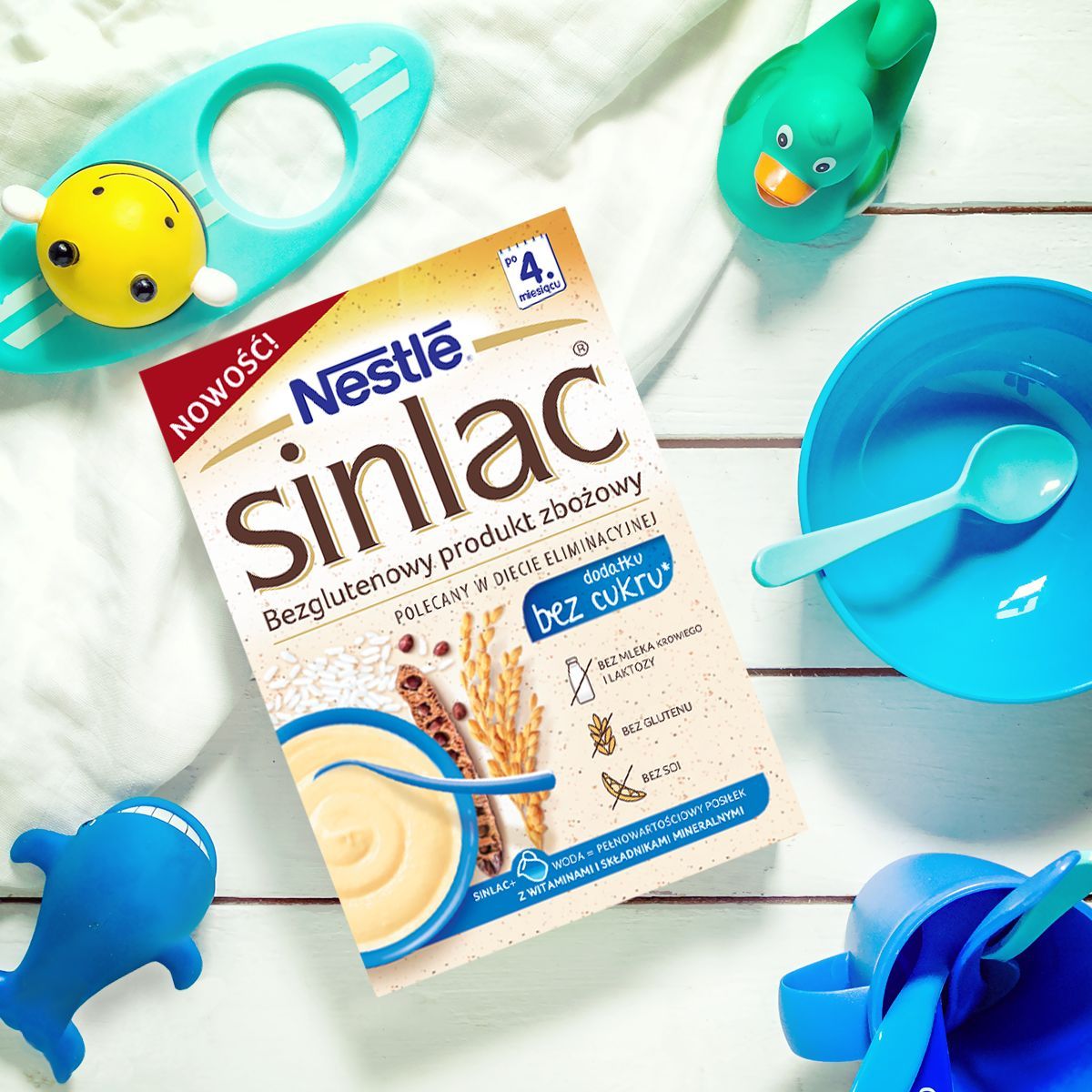 Sinlac Bezglutenowa Kaszka Bez Cukru 6X300G - Ceny i opinie - Ceneo.pl