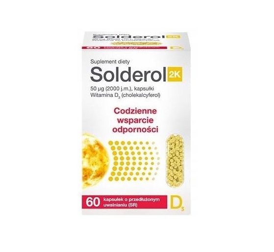 Solderol 2K witamina D3 2000 j.m. 60 kaps - Opinie i ceny na Ceneo.pl
