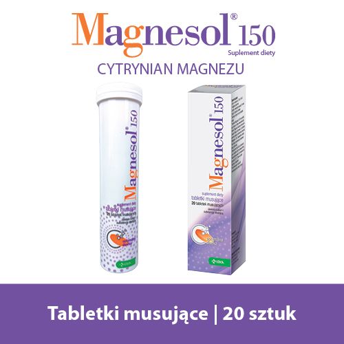 Magnesol 150mg 20tabl. - Opinie i ceny na Ceneo.pl