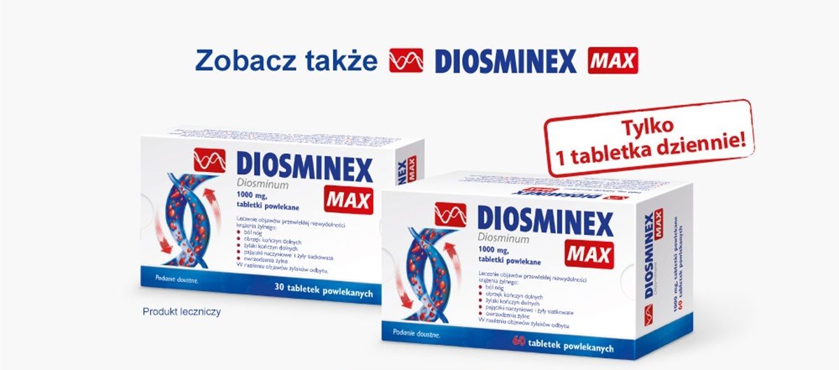 Diosminex 500mg 60 tabletek - Opinie i ceny na Ceneo.pl