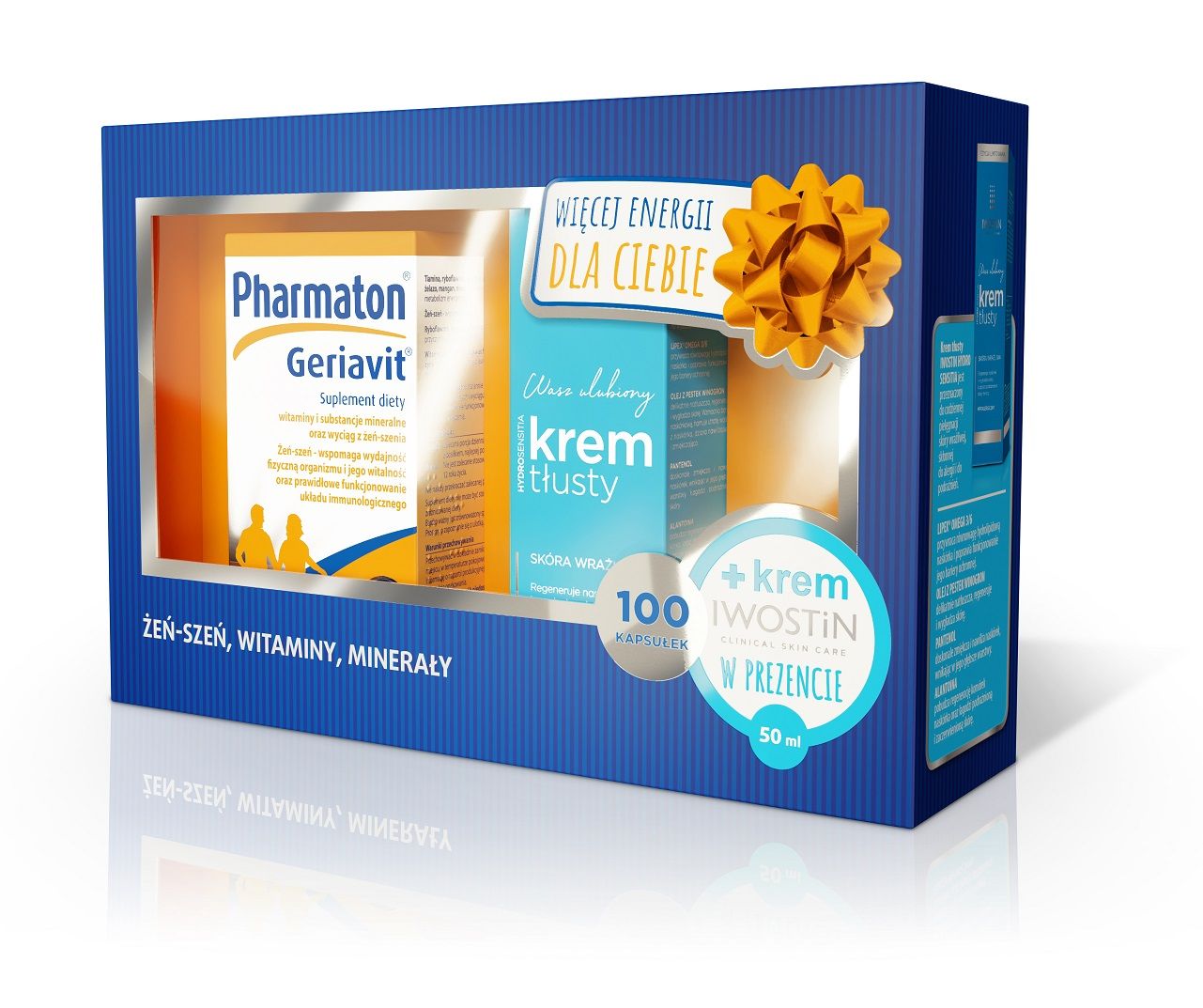 Pharmaton Geriavit 100 kapsułek + Krem Tłusty Iwostin 50ml - Opinie i ...