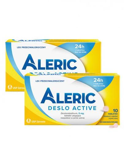 Lek na alergię Aleric Deslo Active 5mg 2x10 tabletek, na alergię i ...