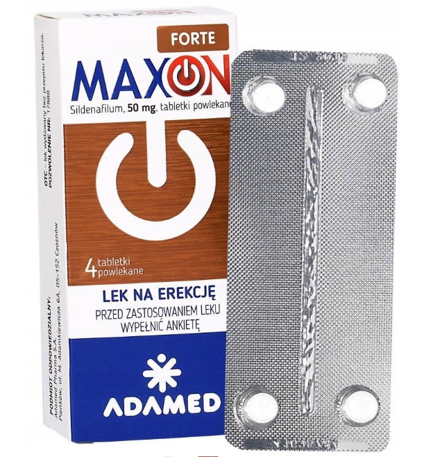 Maxon Forte 50mg 4 tabl. - Opinie i ceny na Ceneo.pl