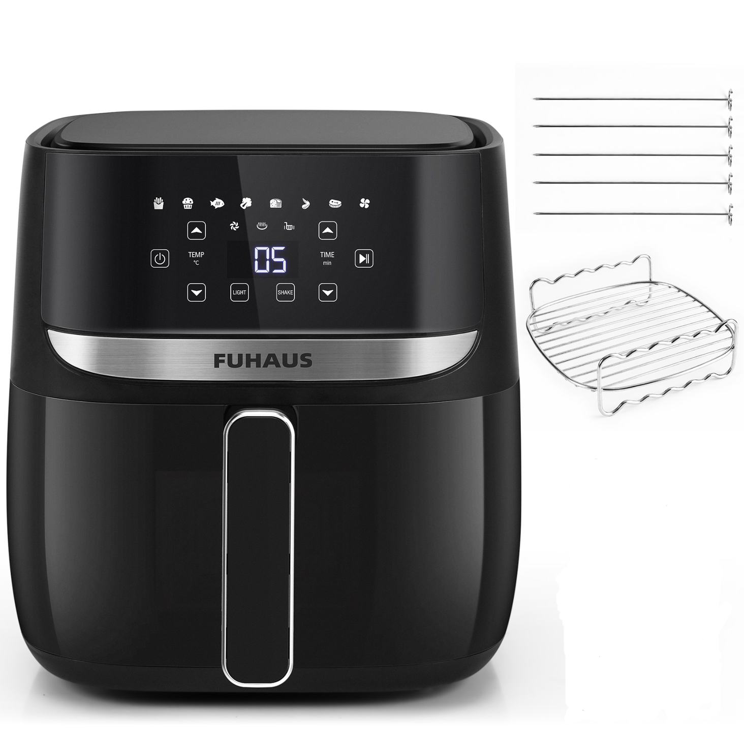 Frytkownica Frytkownica beztłuszczowa XXL 6L 1700W WYŚWIETLACZ AIR FRYER Fuhaus AF-600A - Opinie ...