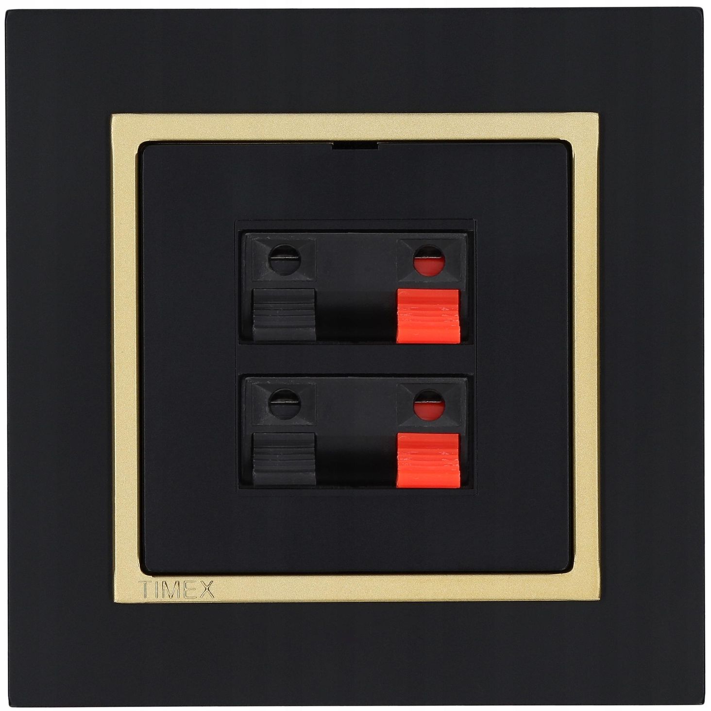 Gniazdo elektryczne Gniazdo głośnikowe podwójne MAGIC czarny mat ...