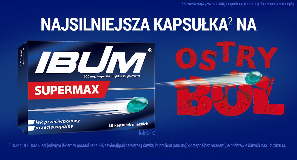 Leki przeciwbólowe IBUM SUPERMAX 600mg 10 kapsułek miękkich - Opinie i ...