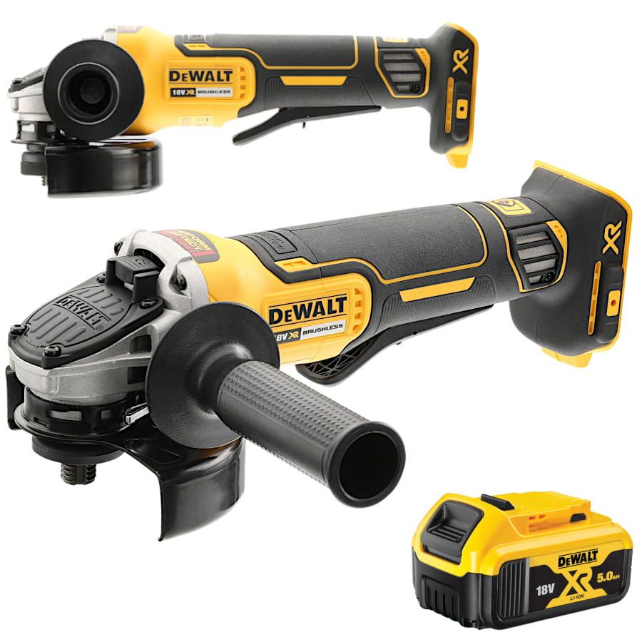 Dewalt Dcg406 Szlifierka Kątowa 125 Mm 18V Body + 5Ah Dewalt Dcb184 ...