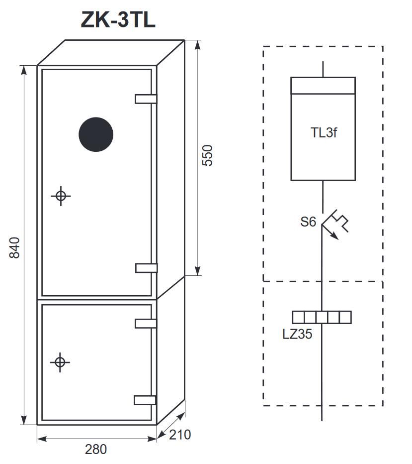 Rozdzielnia ZŁĄCZE KABLOWO-LICZNIKOWE 3-FAZ ZEWNĘTRZNE - N/T PCV - ZAB ...