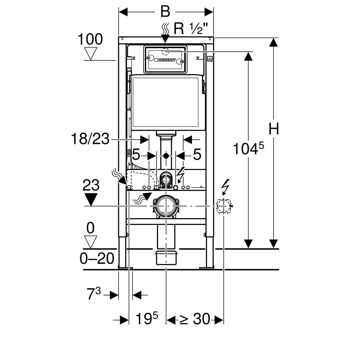 Stelaż podtynkowy do toalety Geberit Duofix Delta 111170001 - Opinie i ...