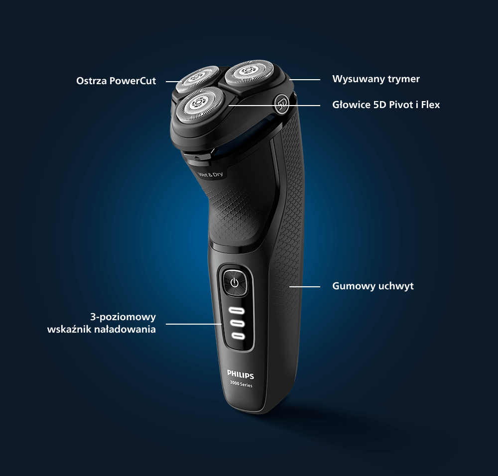 Golarka PHILIPS Series 3000 S3244/12 - Opinie i ceny na Ceneo.pl