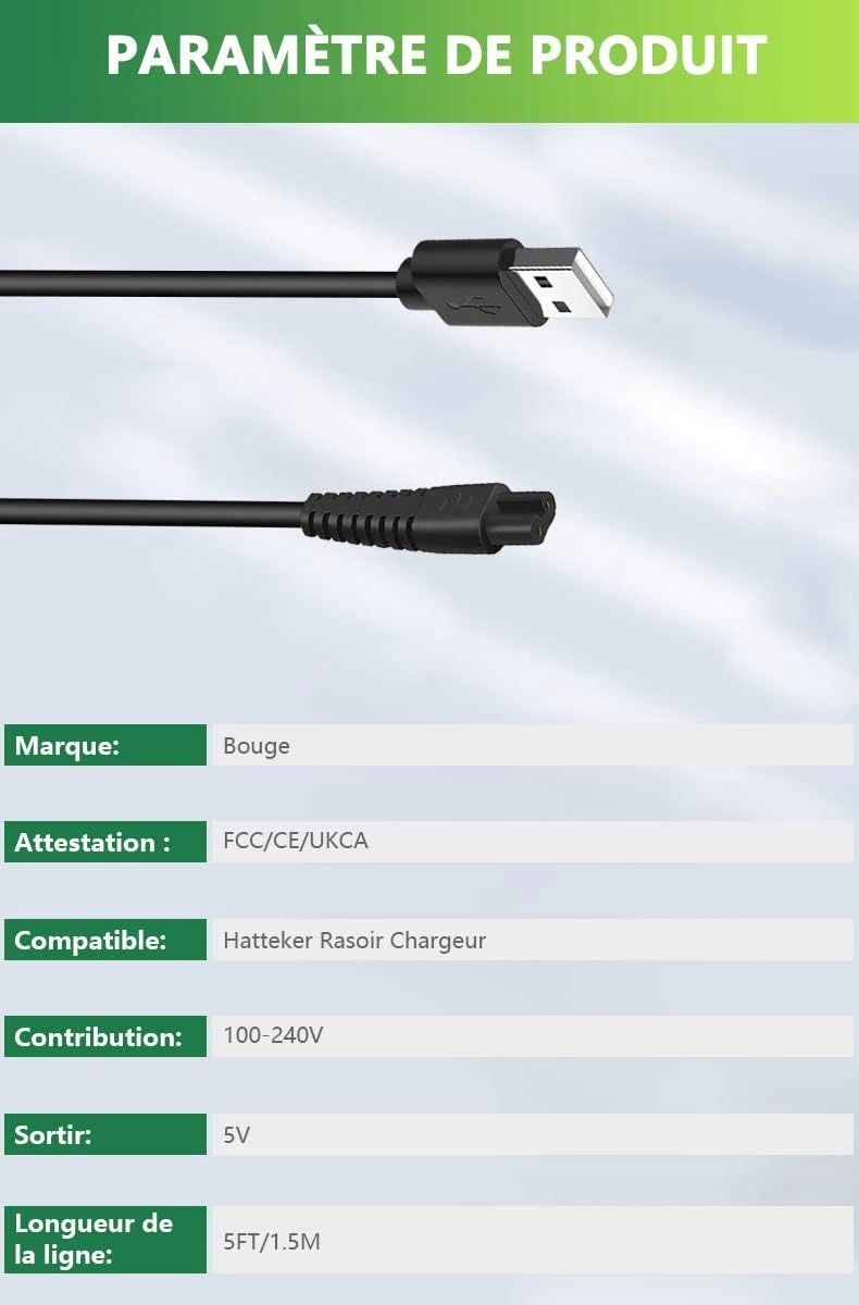 Ładowarka kabel USB do maszynki Hatteker RFC 588 598 690 692 696 9598 ...