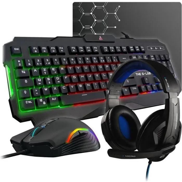 THE G-LAB Gaming Argon Combo Calvier + Mouse and Mat + Headset - KEYZ ...