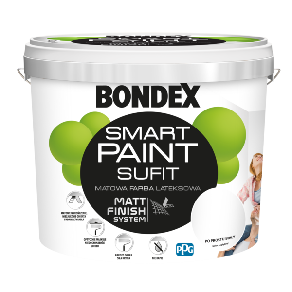 Farba Bondex Smart Paint Sufit Biała 4,5L - Opinie i ceny na Ceneo.pl