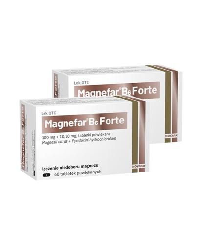 MAGNEFAR B6 FORTE, 2 x 60 tabl. na niedobory magnezu - Opinie i ceny na Ceneo.pl