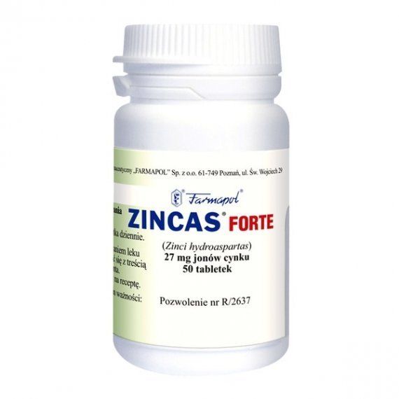 Zincas Forte 27Mg 50 Tabl - Opinie i ceny na Ceneo.pl
